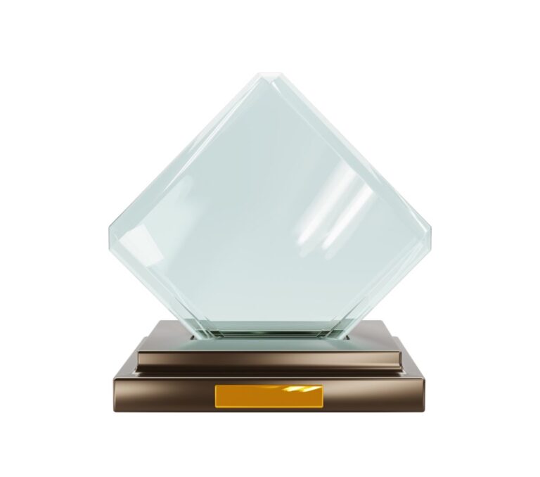 glass-award-trophy-winner-prize-wooden-pedestal-front-view-mockup-blank ...